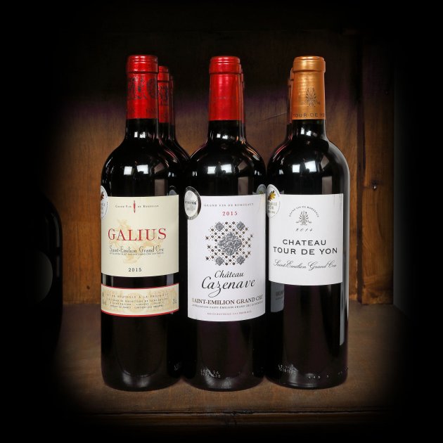 Lot de vinuri franțuzești, Saint-Émilion Grand Cru, Bordeaux, 2014-2015 ...